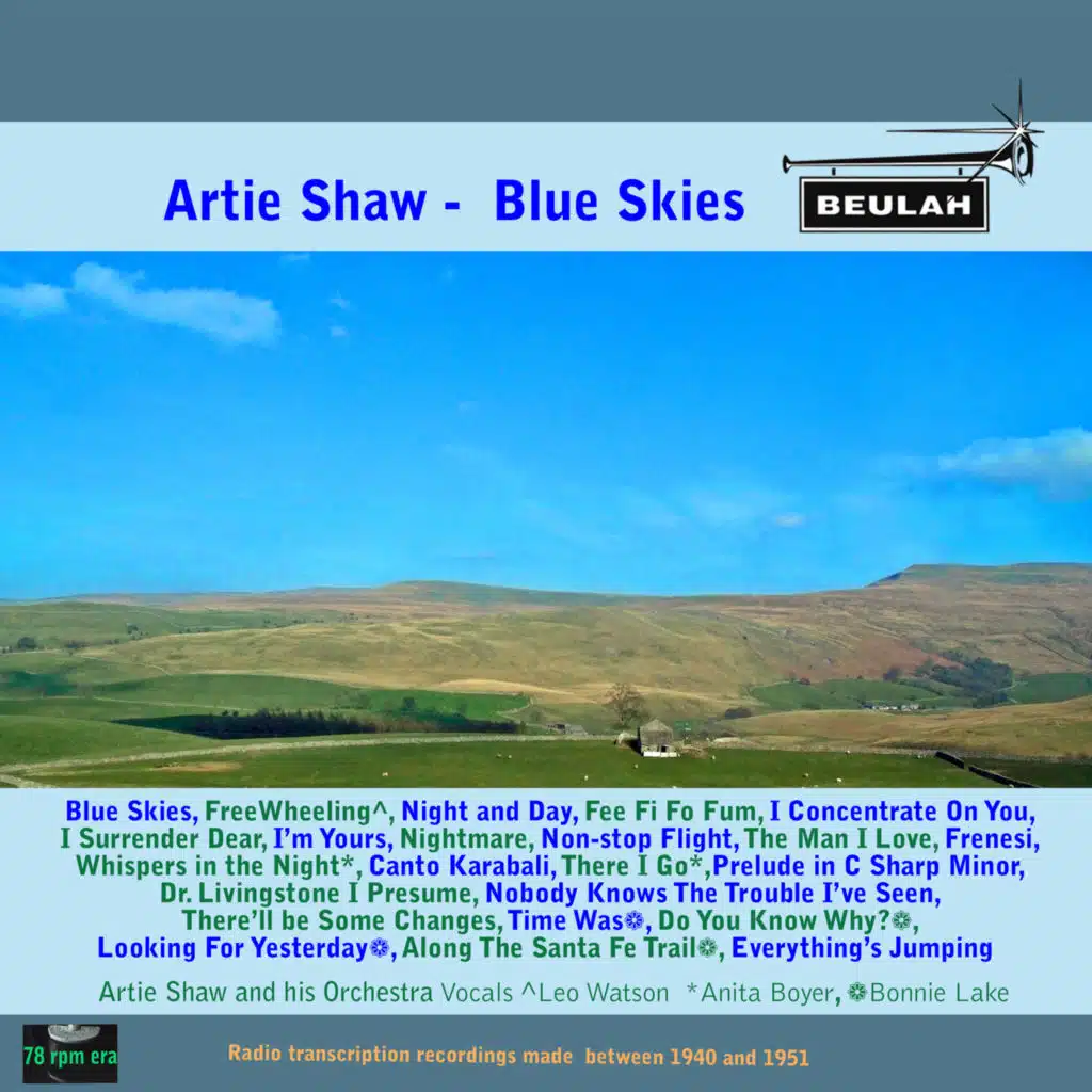 Blue Skies by Artie Shaw & His Orchestra & Artie Shaw | Play on Anghami